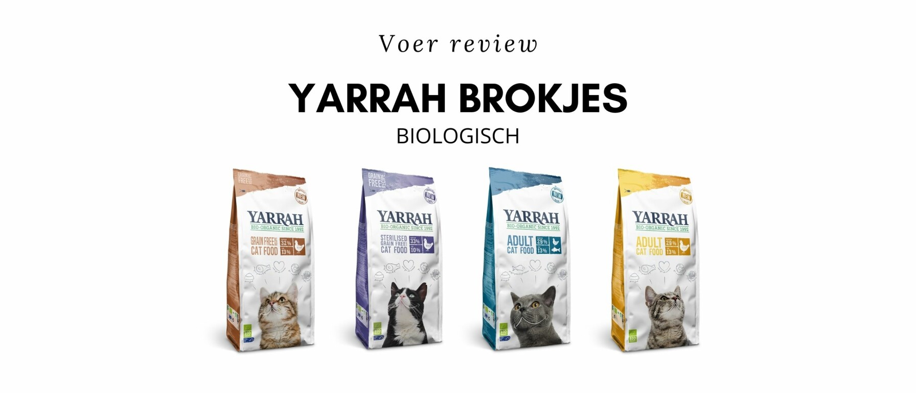 Voer Review Yarrah biologische kattenbrokken