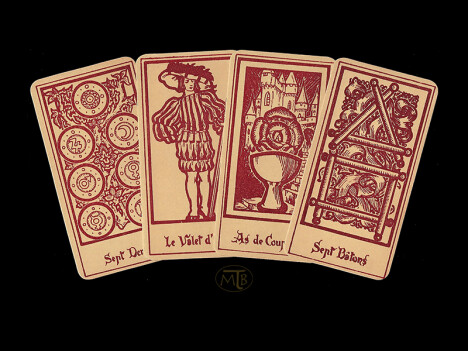 Vintage tarot decks cards between ca 1930 and 1970