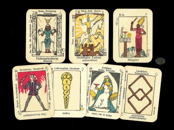 Vintage tarot decks cards between ca 1930 and 1970