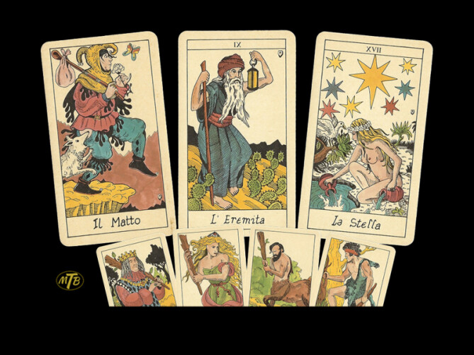 Italian contemporary tarot decks 1970 until today from Italy