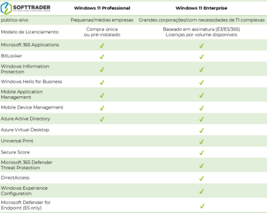 Windows 11 Enterprise vs Pro: as diferenças - Softtrader