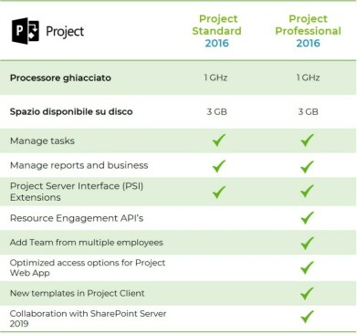 Che cos’è Microsoft Project e quale versione mi serve? (Standard o Pro)
