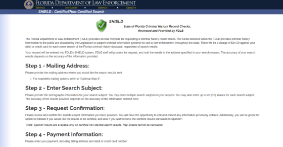 How to Apply for a Florida Criminal Record Certificate