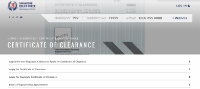 Singapore Step-by-step plan Certificate of Clearance (COC)