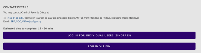 Singapore Step-by-step plan Certificate of Clearance (COC)