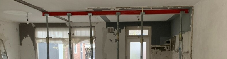 Stalen balk in muur plaatsen | ConstructieShop.nl