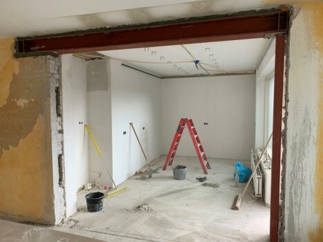 Stalen balk in muur plaatsen | ConstructieShop.nl