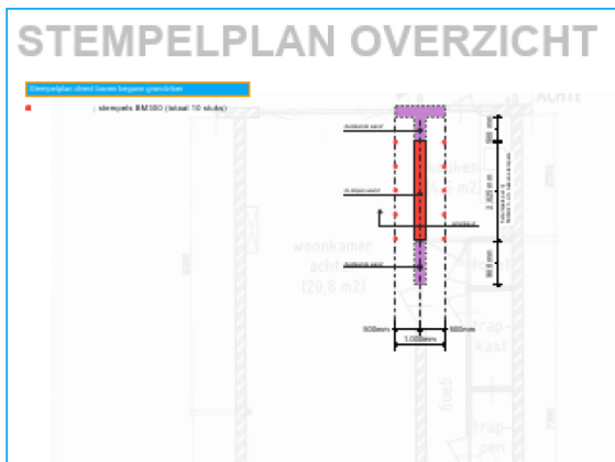 Stempelplan berekenen | ConstructieShop.nl