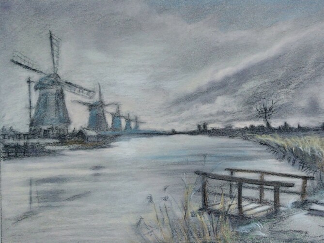 Landschappen tekenen leer je bij Tekenclub.nl!