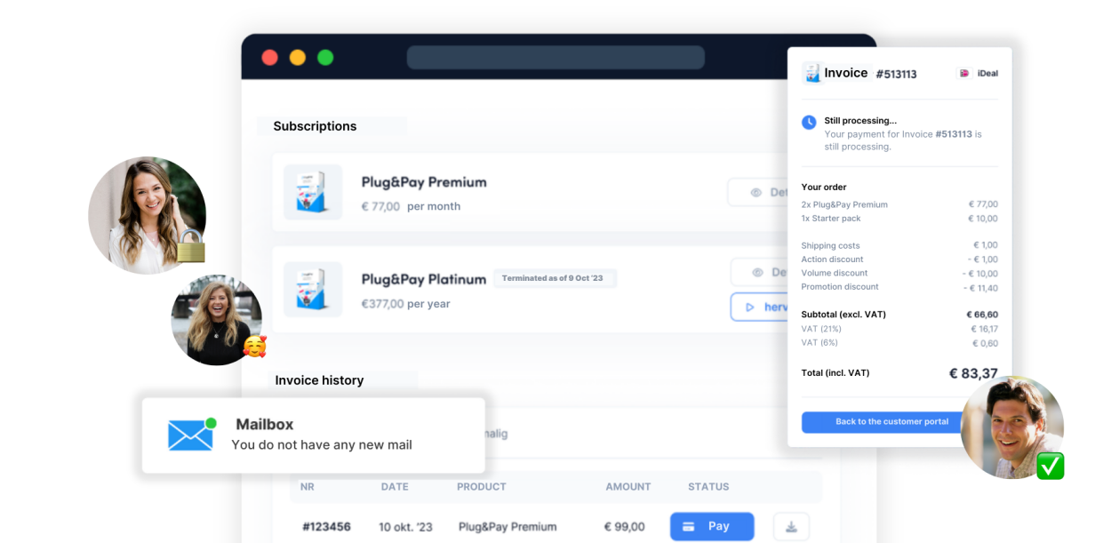 Customer portal: convenience for your customers, freedom | Plug&Pay®