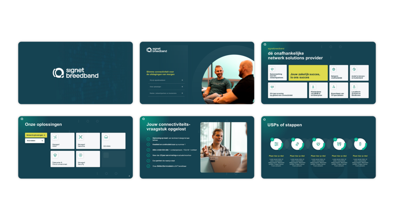 Professionele PowerPoint presentatie van signetbreedband