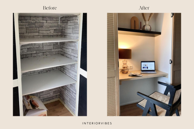 Maak je eigen werkplek in een kast met deze toffe DIY