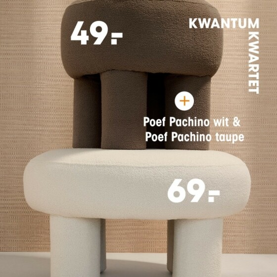 Nieuw bij Kwantum: De leukste poefs