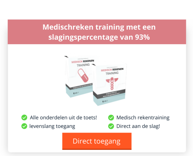 Medisch rekenen druppels per minuut