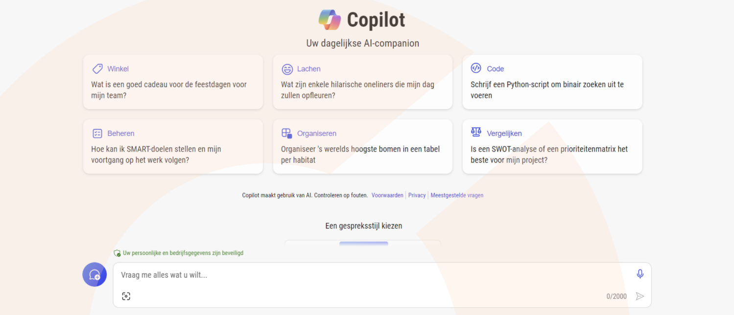 Werken met Microsoft Copilot AI