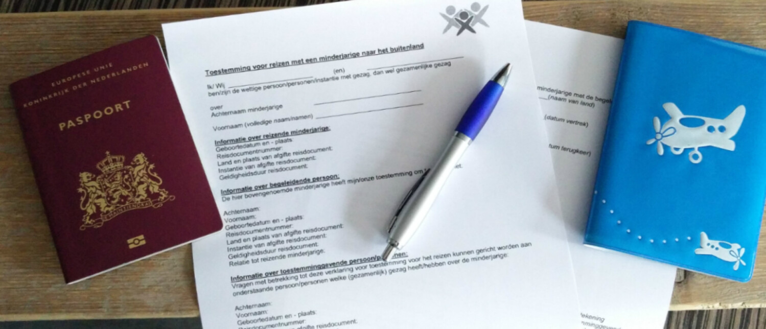 Toestemmingsverklaring voor alleen reizen met een kind