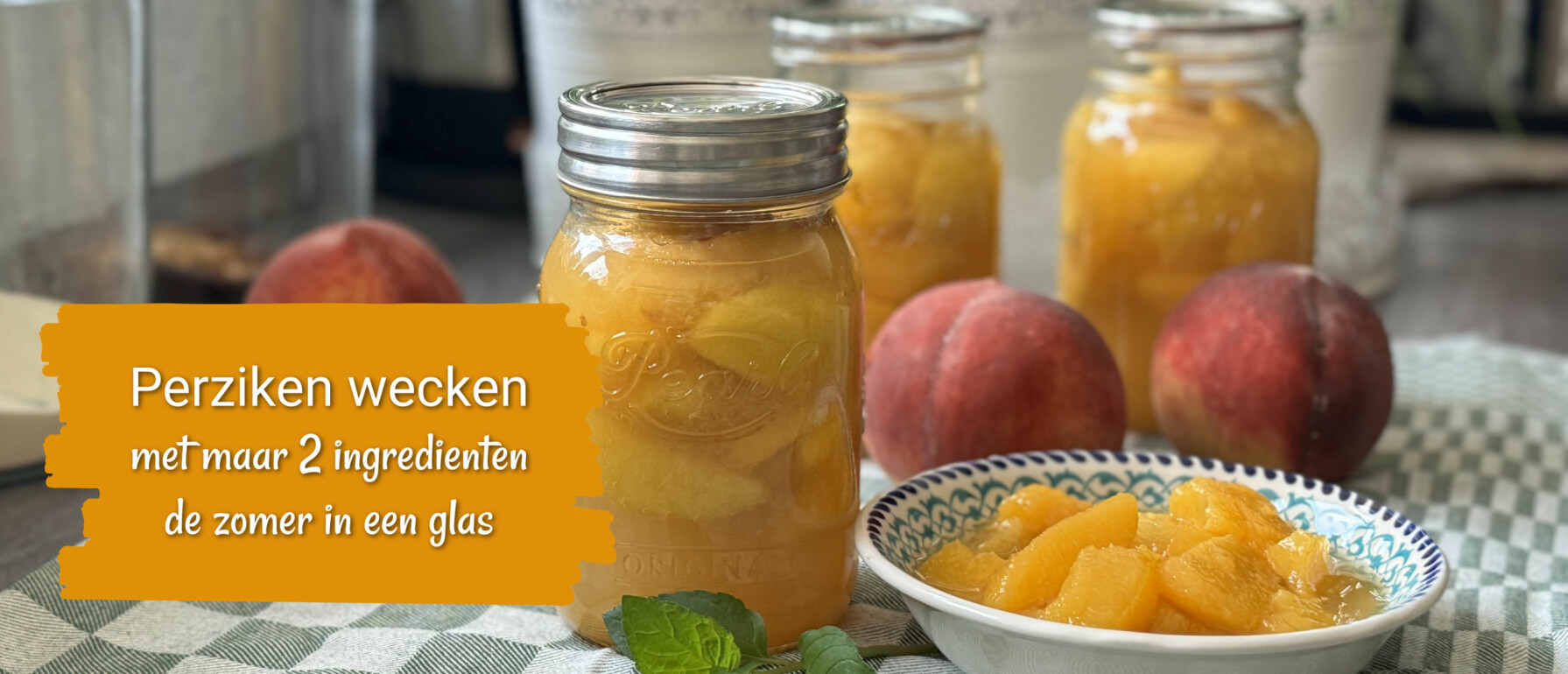 Perziken wecken met maar 2 ingrediënten