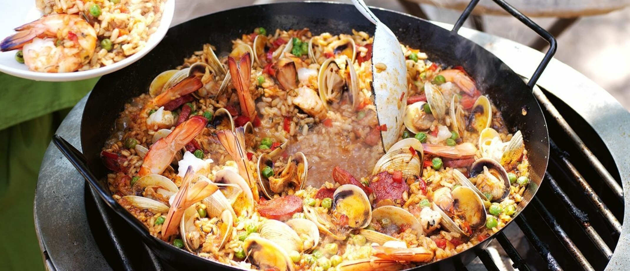 Paella de marisco, recept voor paella met zeevruchten