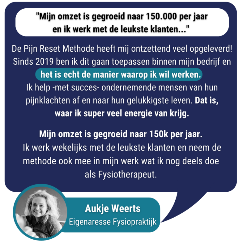 De (oude) officiële pagina van de Pijn Reset Methode