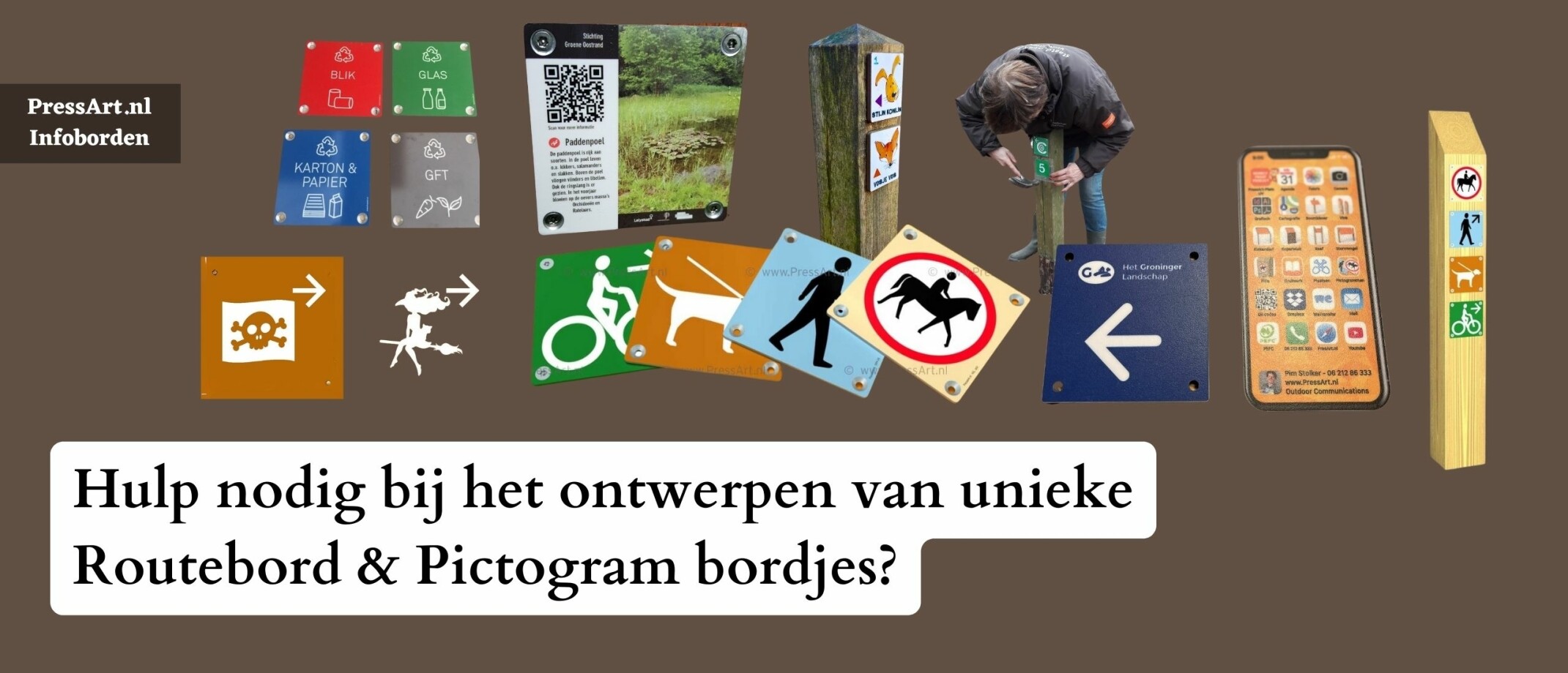 Hulp nodig bij het ontwerpen van unieke Routebord & Pictogram bordjes?