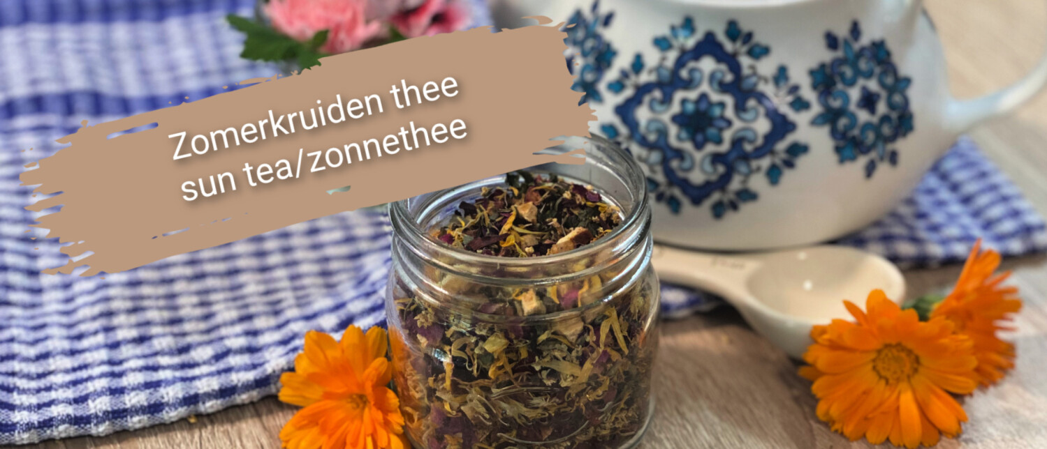 Zomerse kruidenthee en sun tea