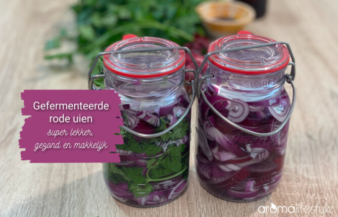 Gefermenteerde rode uien
