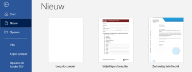 Word documenten openen, opslaan en sluiten