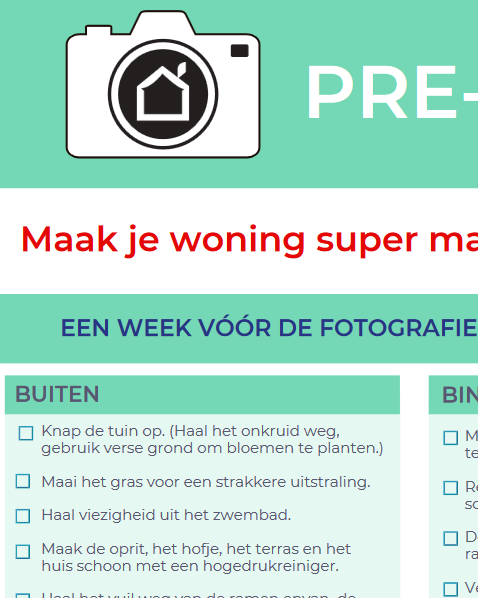 Pre-shoot checklist gratis