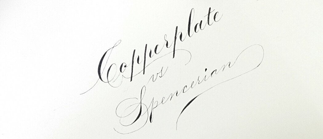 Het verschil tussen Copperplate en Spencerian
