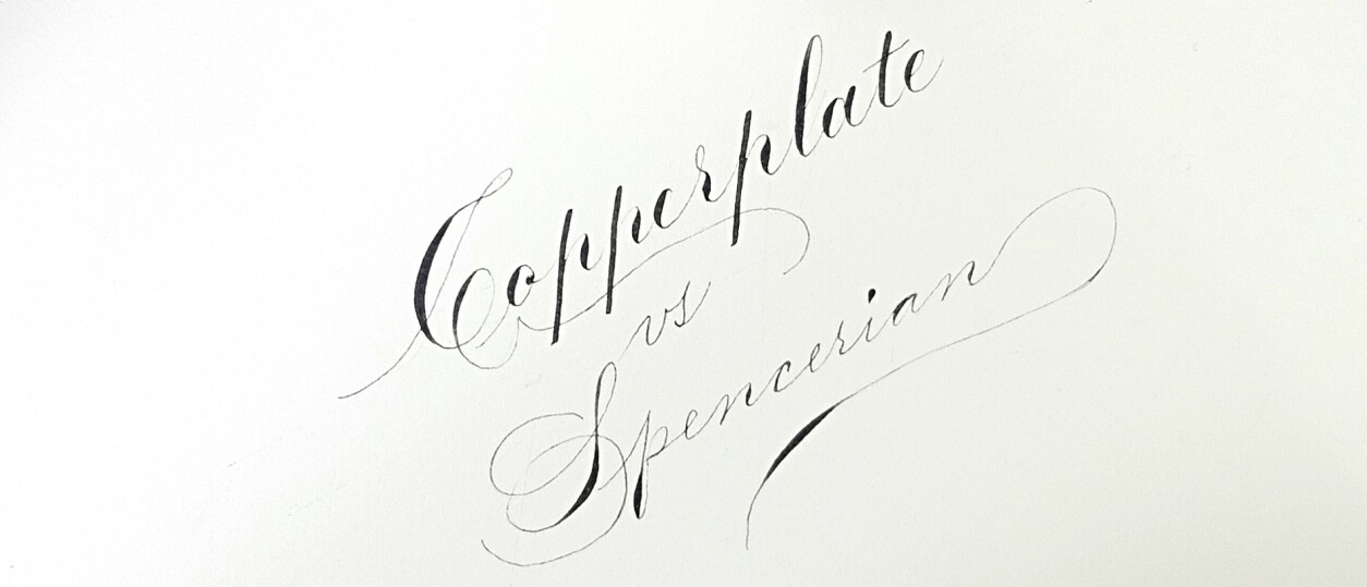 Het verschil tussen Copperplate en Spencerian