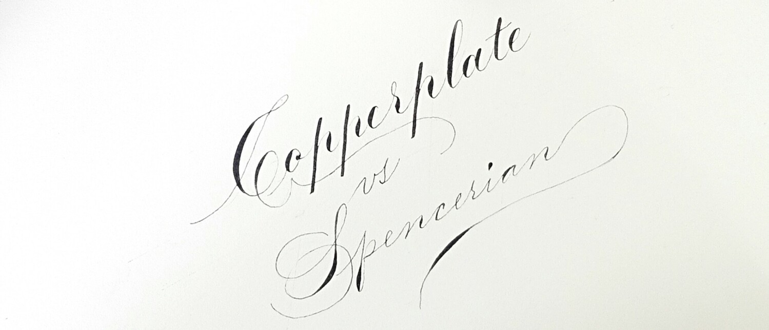 Het verschil tussen Copperplate en Spencerian