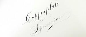 Het verschil tussen Copperplate en Spencerian