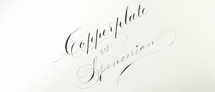 Het verschil tussen Copperplate en Spencerian