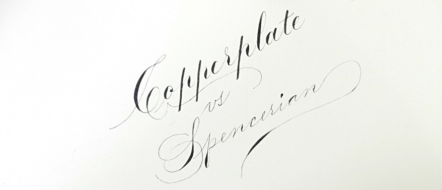 Het verschil tussen Copperplate en Spencerian