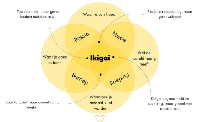 Je gelukkiger voelen door het Ikigai model