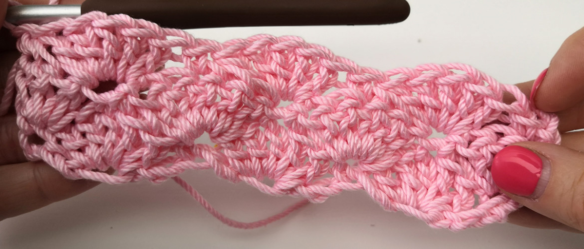 De schelpsteek ("shell stitch")