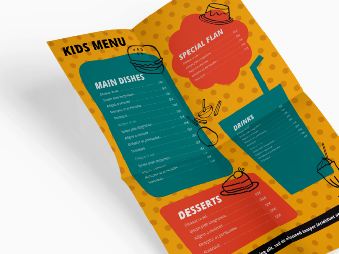 Menukaarten drukken en printen restaurants cafe horeca snackbar