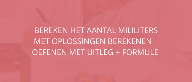 Medisch rekenen oefenen