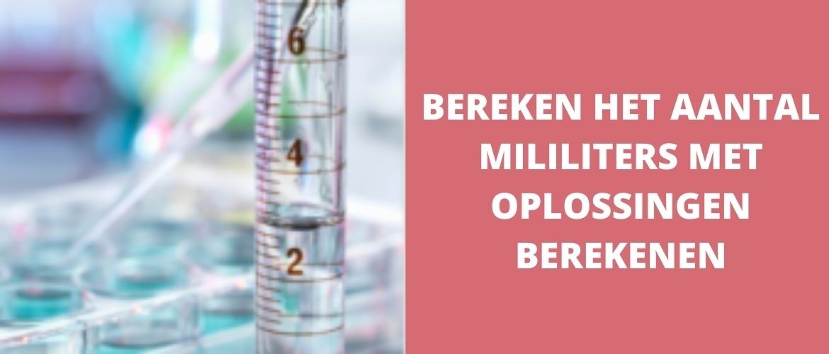 Een verdunning berekenen? gratis online oefenen