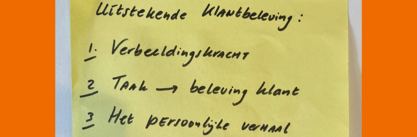 Uitstekende klantervaring op een geeltje