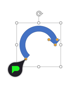 Gebogen pijl in PowerPoint - PPT Solutions