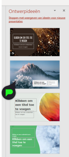 Professionele ontwerpideeën voor een PowerPoint