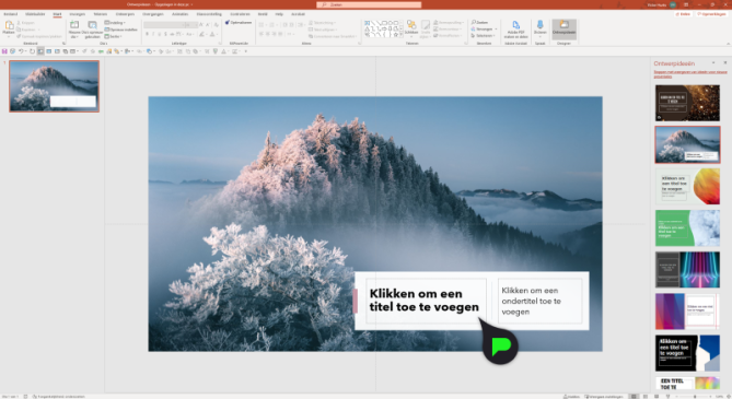 Professionele ontwerpideeën voor een PowerPoint