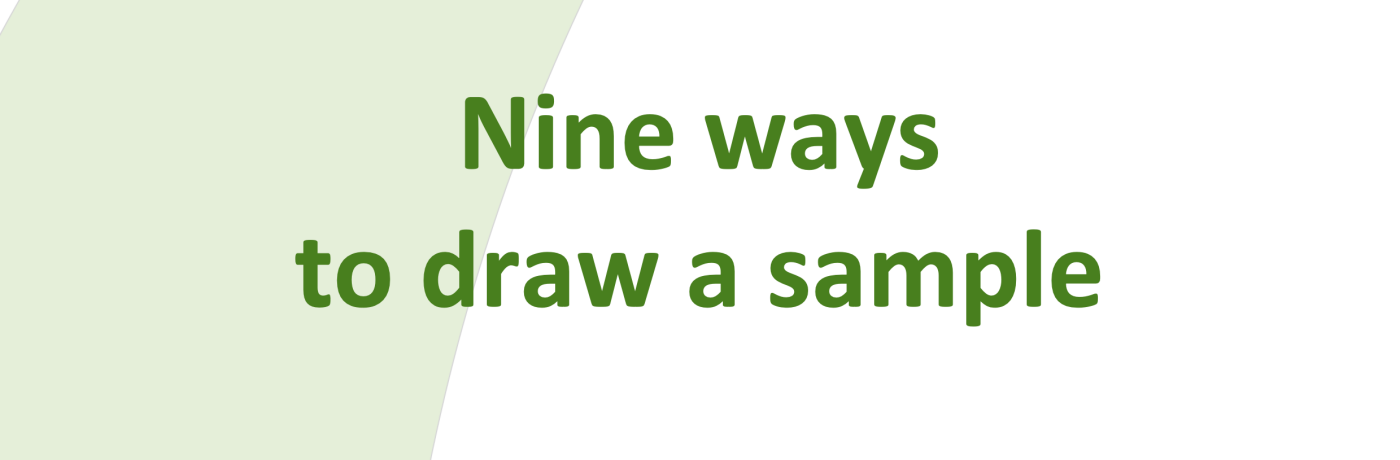How to draw a sample