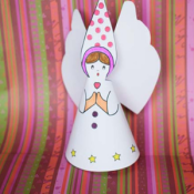 Engel voor kerst knutselen, gratis download van Suus kinderfeestjes