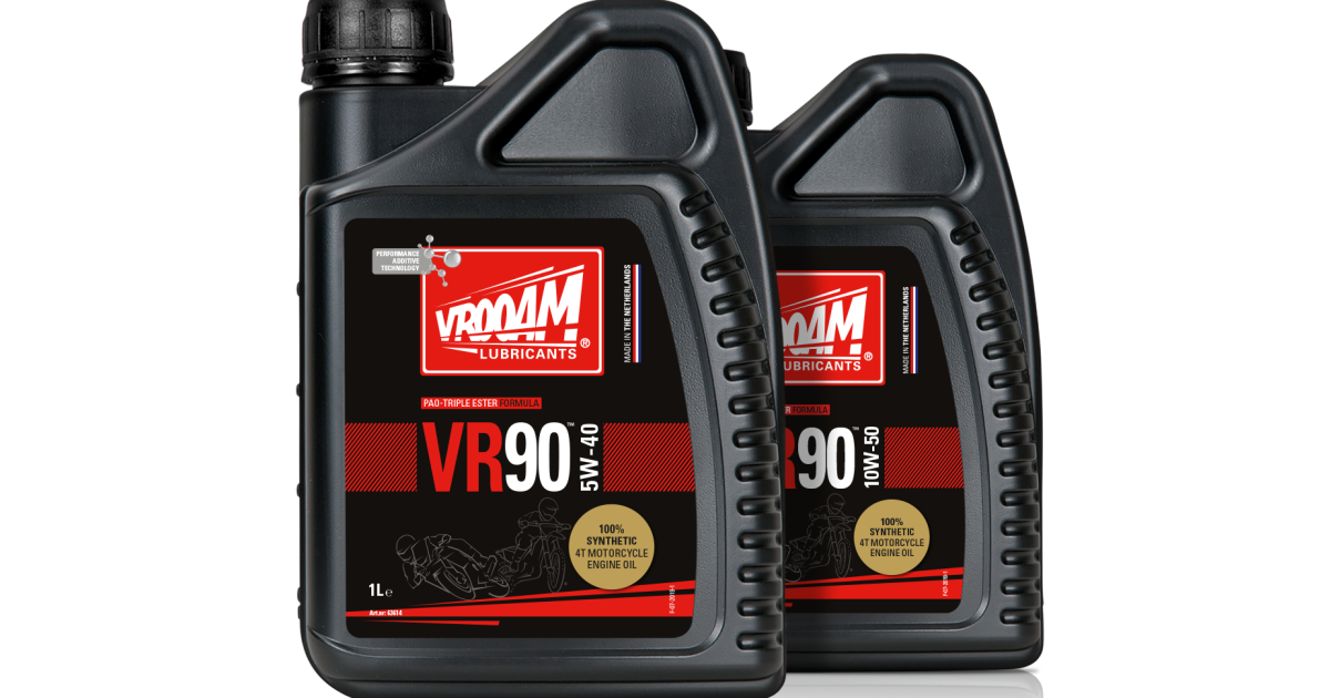 VROOAM VR90 10W-50 - 100% Synthetic 4T Motorcycle Engine Oil
